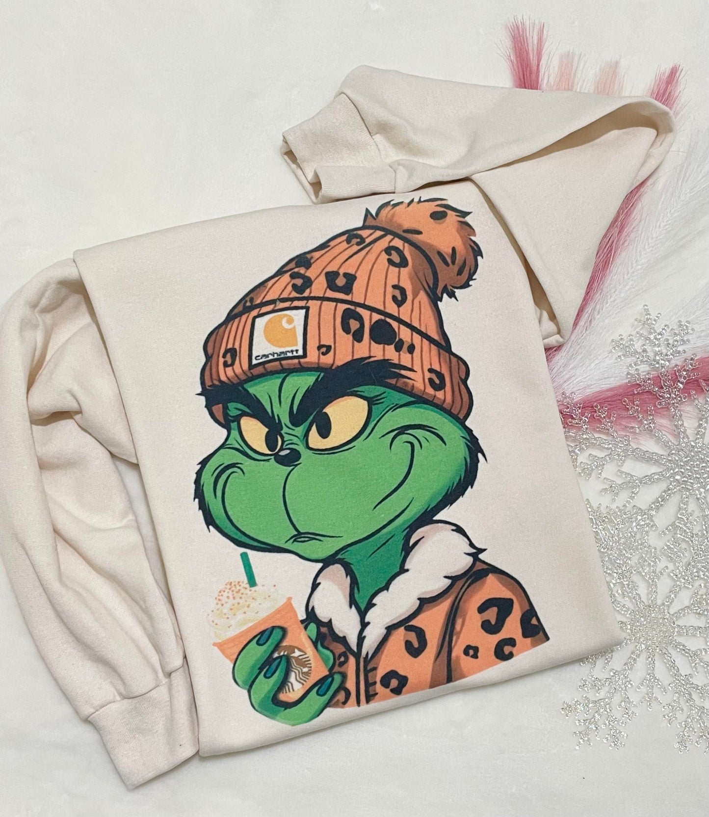 Boujee Grinch starbucks and dunkin- T-SHIRT – The Pretty Patches.