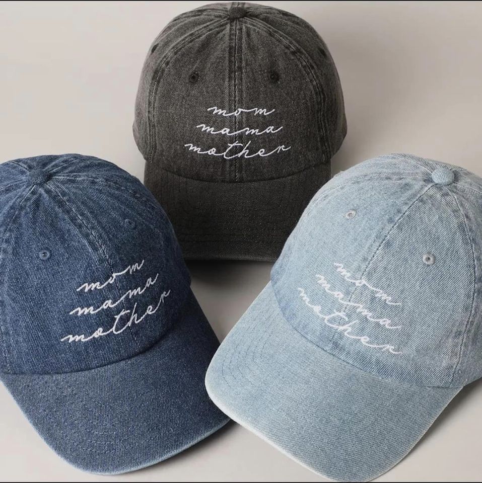 MOM MAMA MOTHER BLUE JEAN HAT HJU6 – The Pretty Patches.